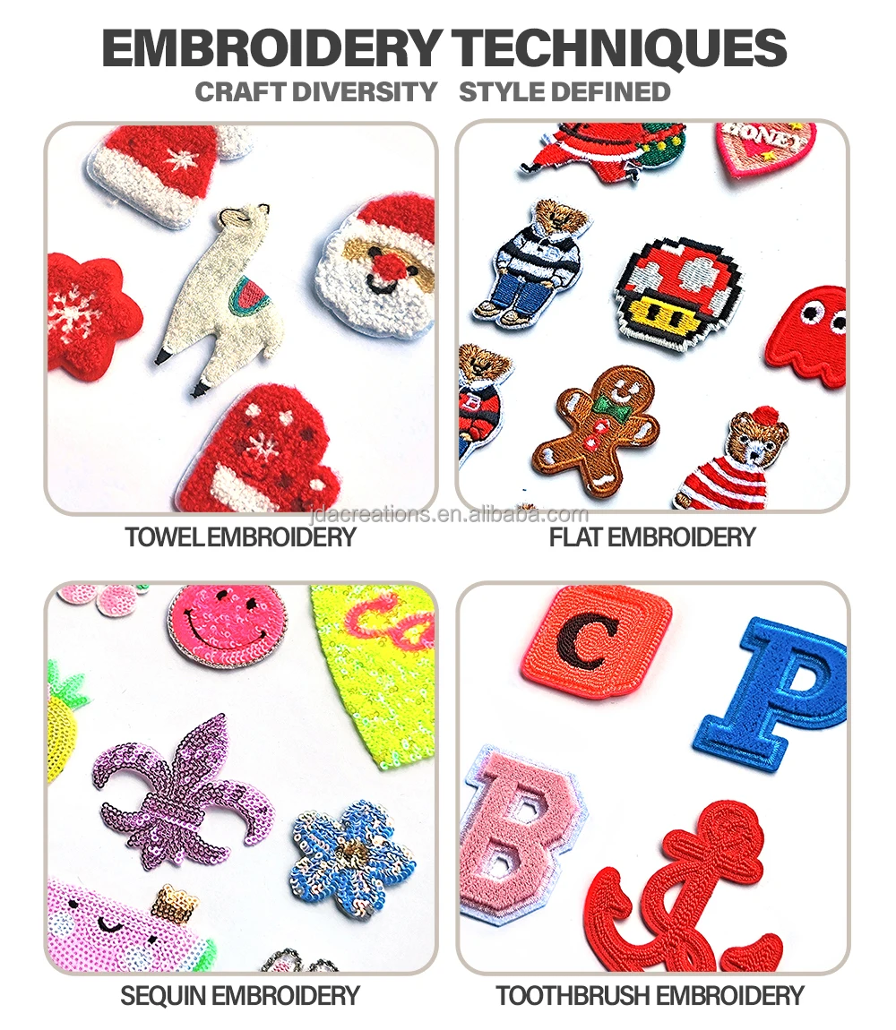 Chenille Embroidery Christmas Collection Patch for Bags and Hats ...