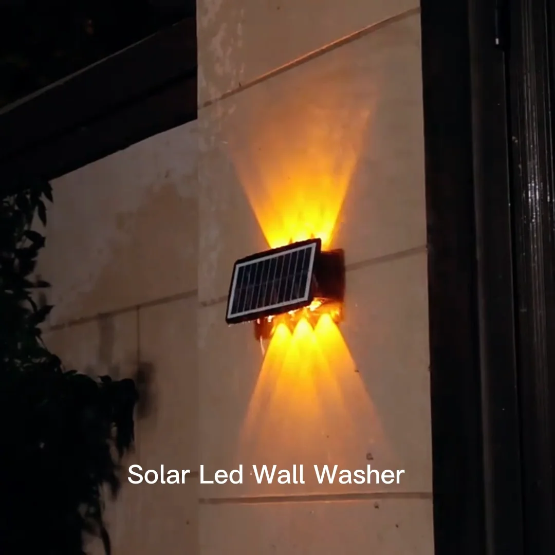 Waterproof Colorful & White Outdoor 4w 6w 8wled Solar Wall Washer Light ...