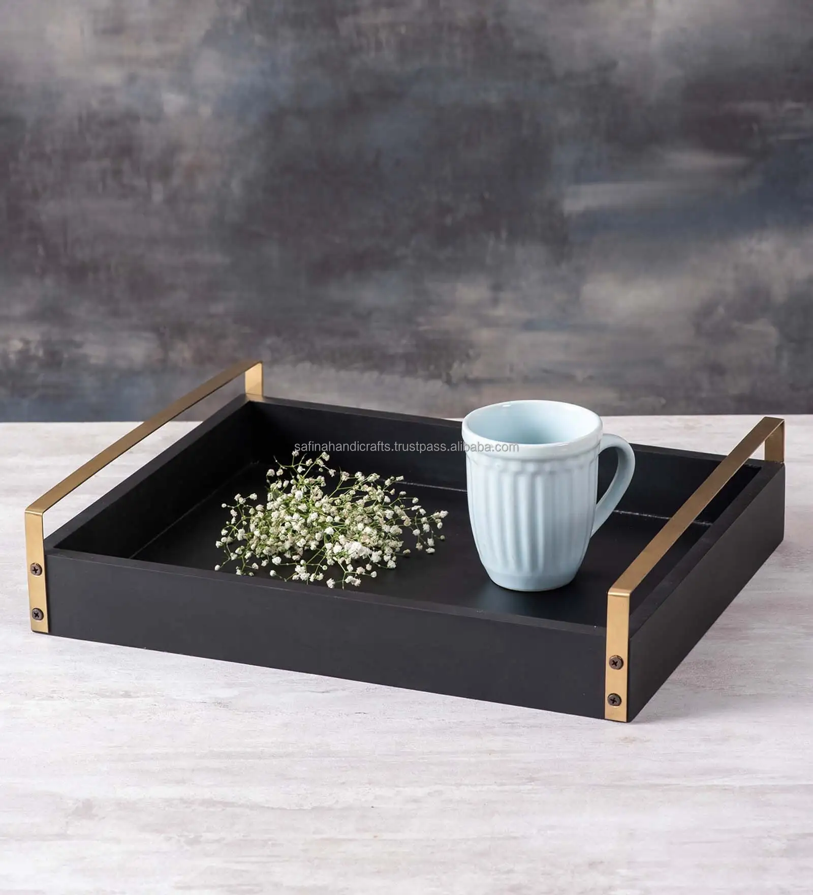 Buy Serving Tray Contemnor Shiny Silver Short Boat Tray In Wedding ...