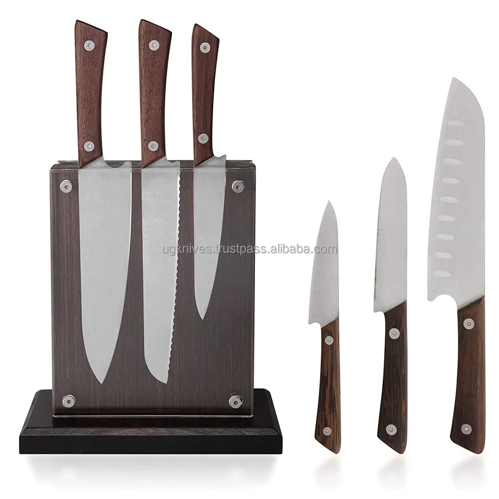 Stainless Steel Kitchen Sharp Cooking Knife Set Factory Made Wooden ...