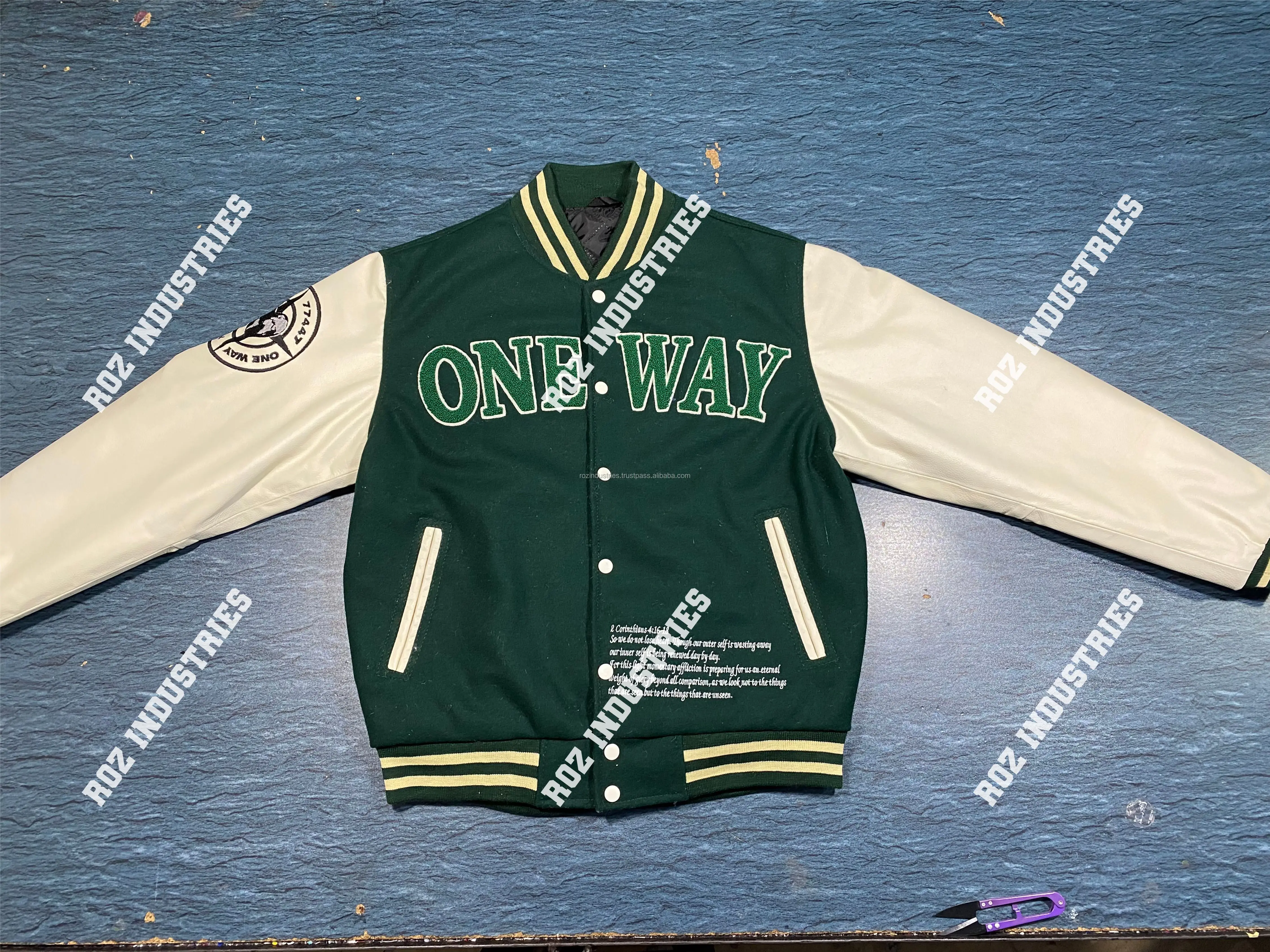 Men Nylon High Quality Blank Custom Wholesale Satin Varsity Letterman ...