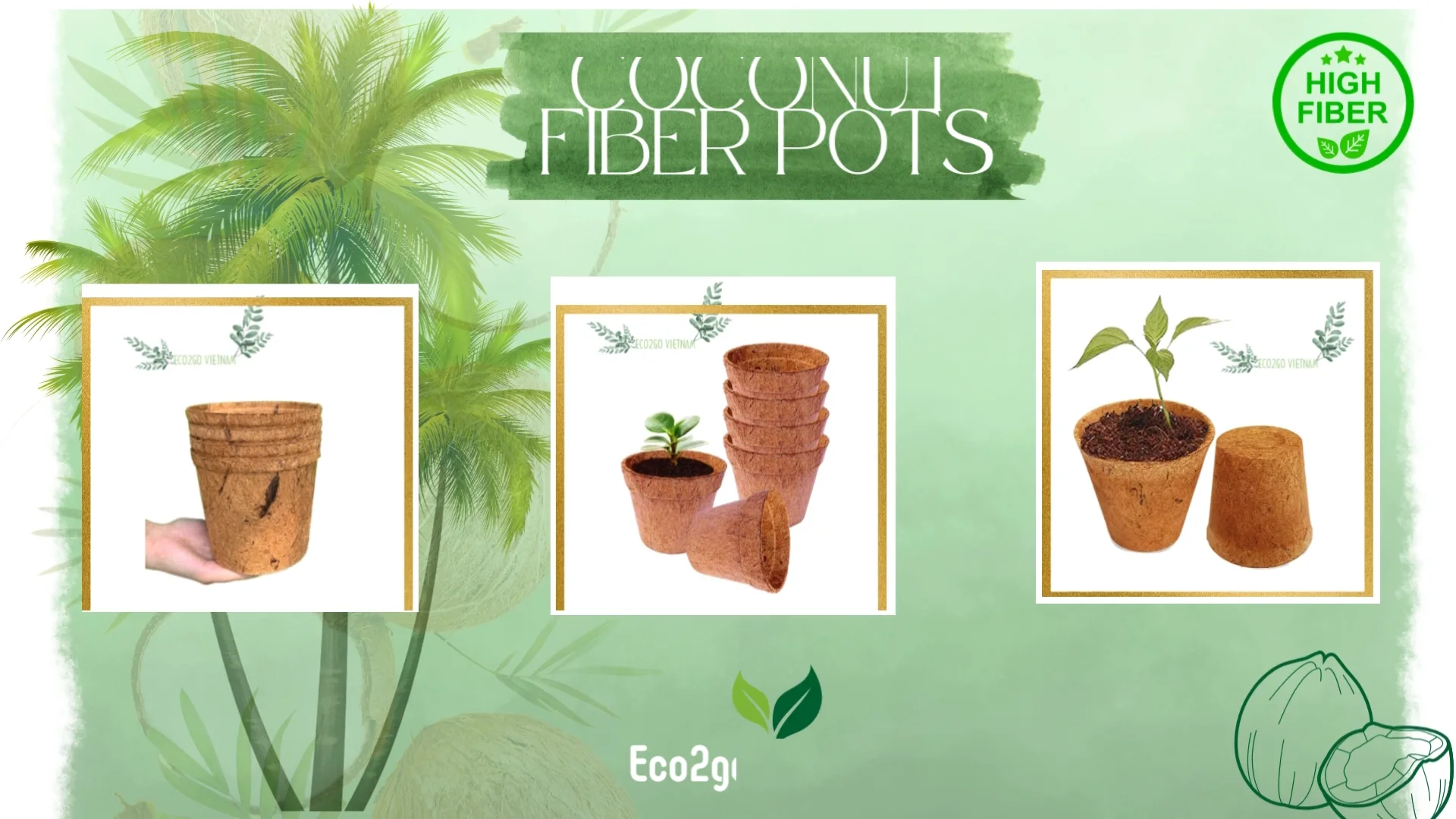 Coconut Fiber Flower Pot/ Coco Coir Garden Pots Cheap Wholesale Price ...