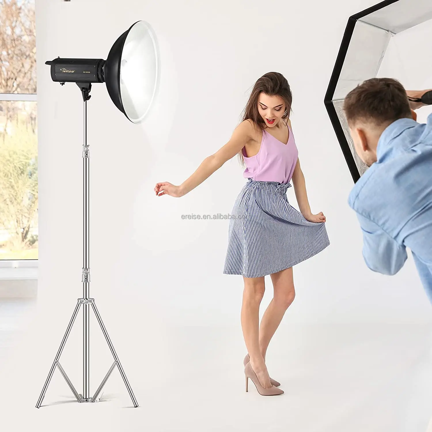 2.8m Stainless Steel Heavy Duty Tripod Light Stand for Photography ...