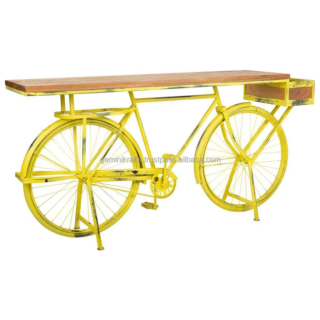 Retro Industrial Loft Style Natural Solid Mango Wooden Top Antique ...