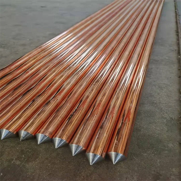 Copper Ground Rod Copper Earthing Rods Earth Rod Copper For Lightning ...