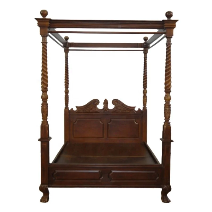Classic Canopy Bed Four Posters Bed Frame Made from Indonesia Teak ...