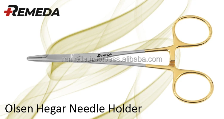 REMEDA Olsen HEGAR Needle Holder Needle Driver with Scissors Cutting ...