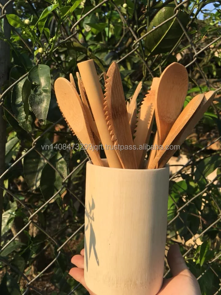 Rustic Natural Ash And Black Walnut Wood Spoon And Fork Set Kitchenware ...