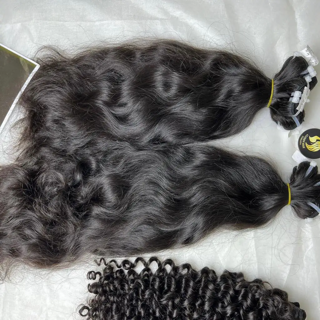 Virgin Vietnamese Burmese Curly Hair Unprocessed Raw Natural Wavy Hair ...