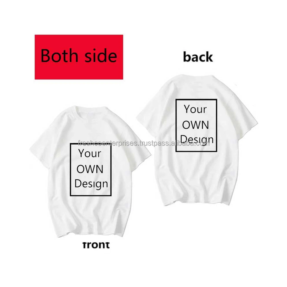 Customized T-Shirt With Your Own Design for Two Side Logo and Picture T ...