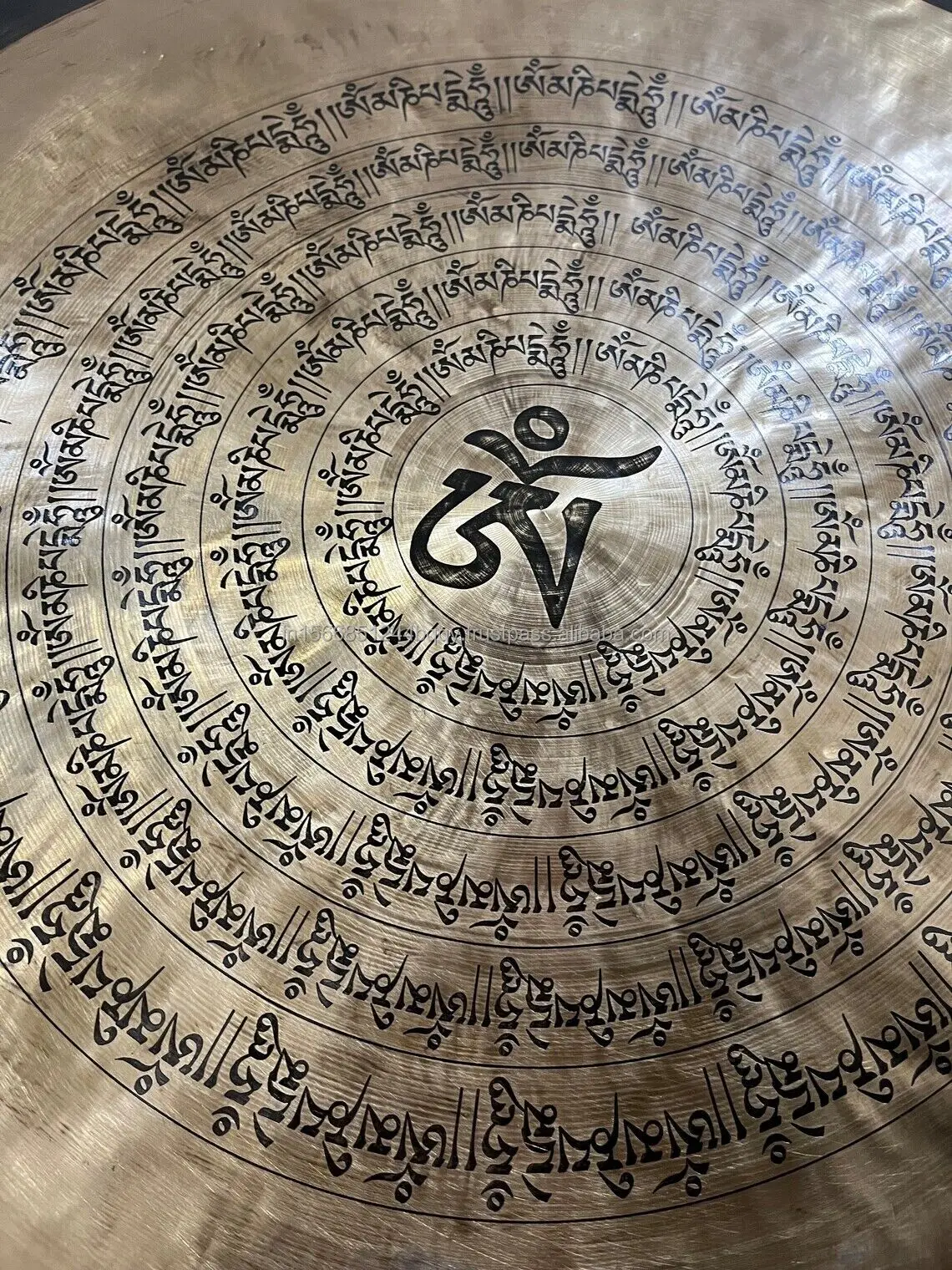 60cm Mantra Carving Gong,Om Mane Padme Ohm,Deep Revibration Sound ...