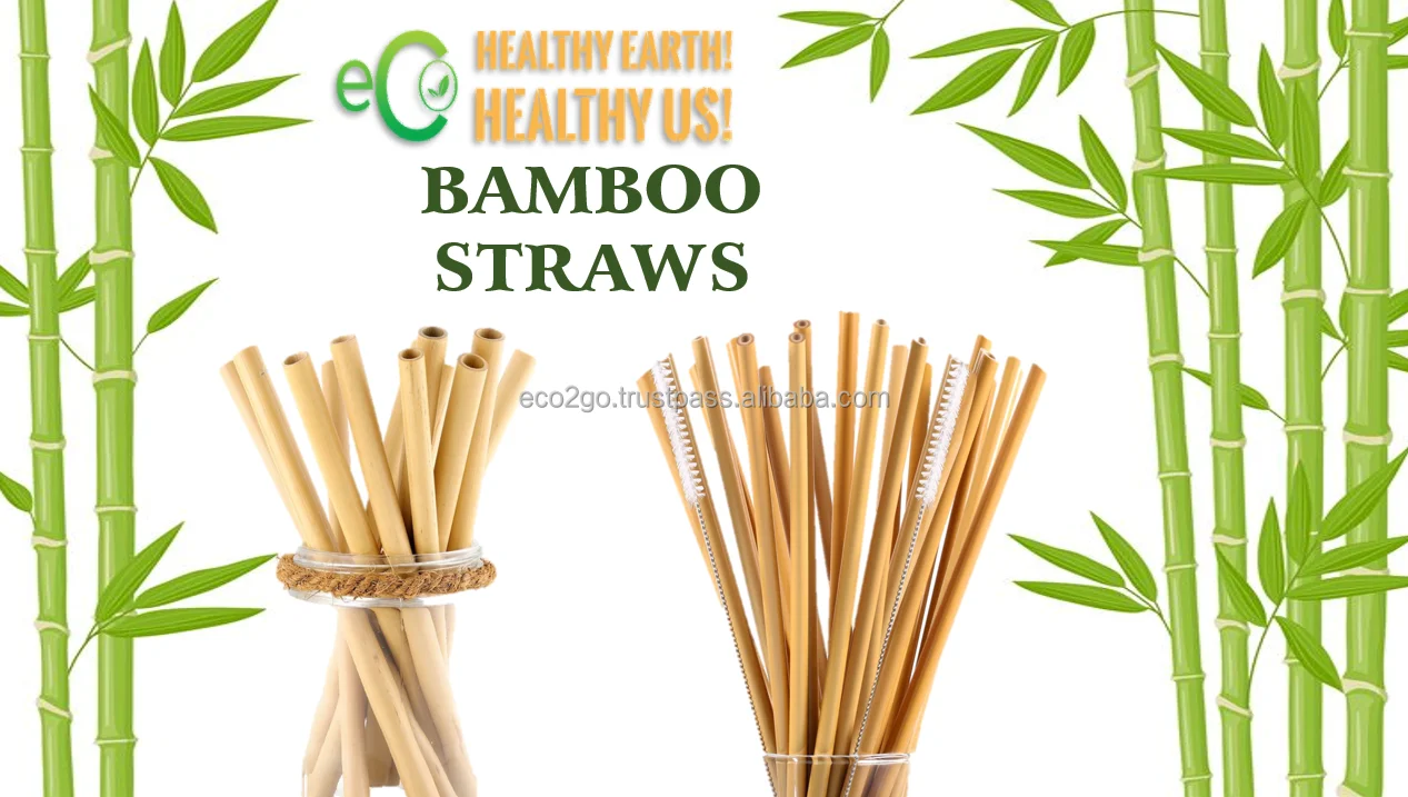 Eco-friendly Bamboo Straws by Eco2go Vietnam - Customizable