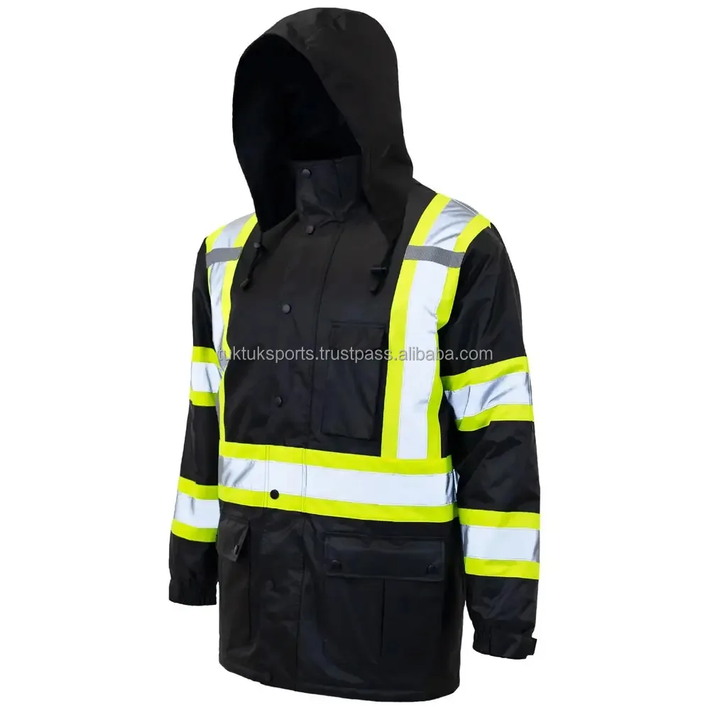 Men's Work Wear Safety Jacket Safety Working Construction Jacket High ...