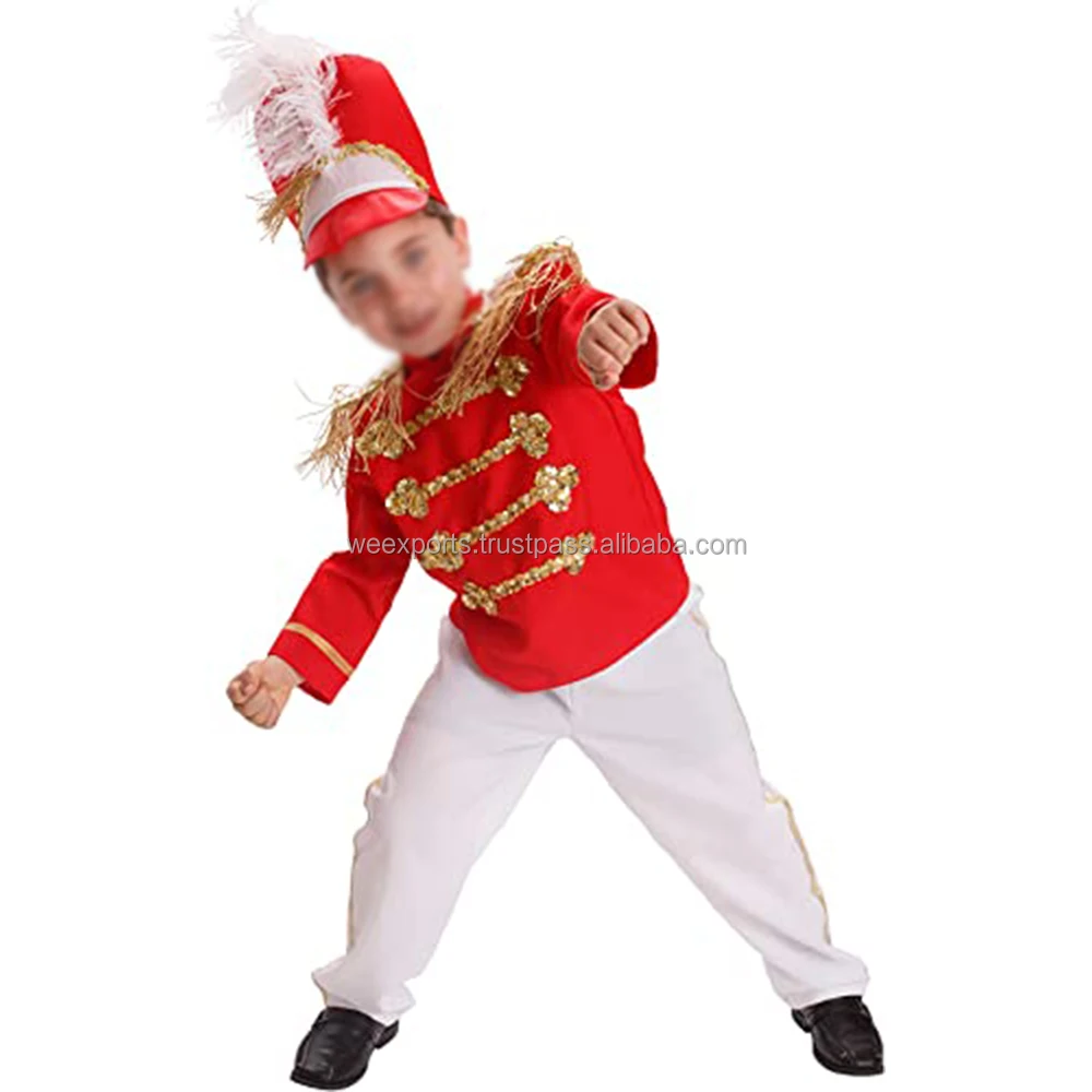 Drum Major Costume For Kids Red Marching Band Uniform By Dress Up ...