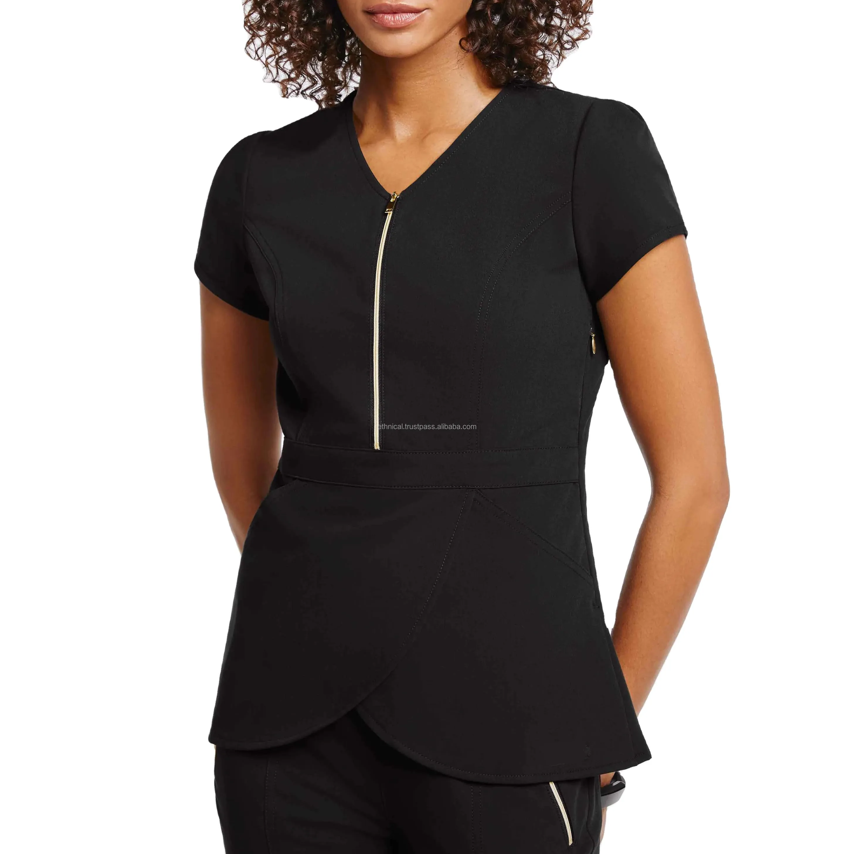 Woman Nurse Uniforms Short Sleeve Laboratory Operator Hospital Work ...