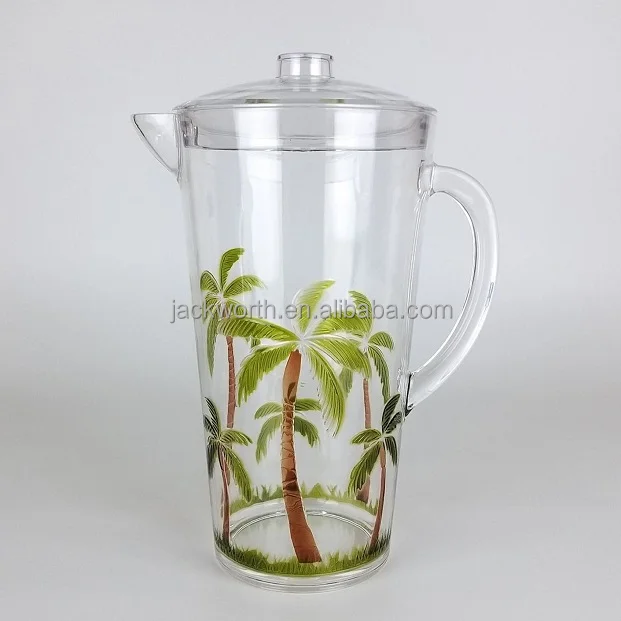 Tropical Style Palm Acrylic Plastic Water Jug - Buy Unbreakable ...