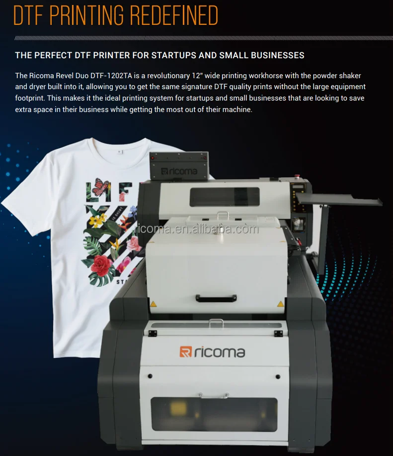 RiCOMA High Resolution 720*1200 Direct to Film Printer Machine 300mm ...