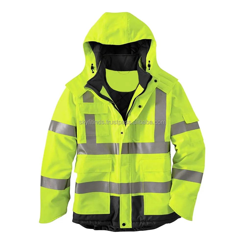 Professional Safety Hi Vis Safety Jacket Reflective Waterproof Rain ...