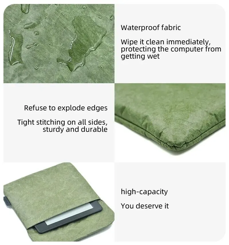 Vintage Old Style Laptop Bag Cover Tyvek Fiber Paper 6.8 E Reader ...