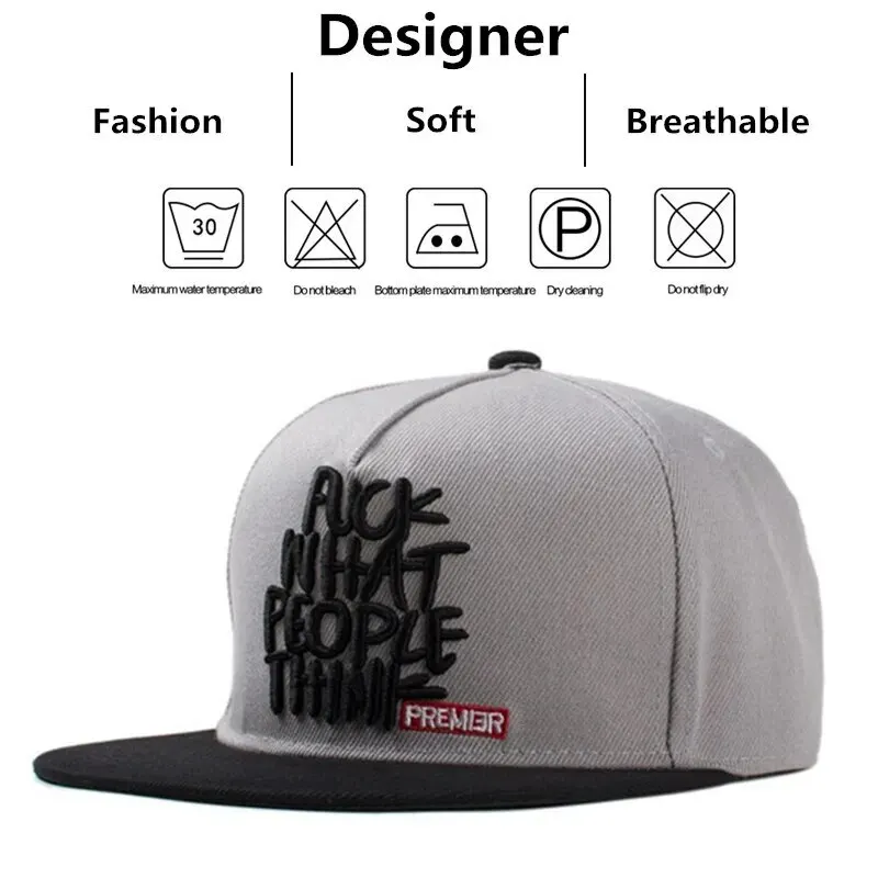 Fashion Hip Hop Baseball Cap Personality Embroidery Trucker Caps Cotton ...