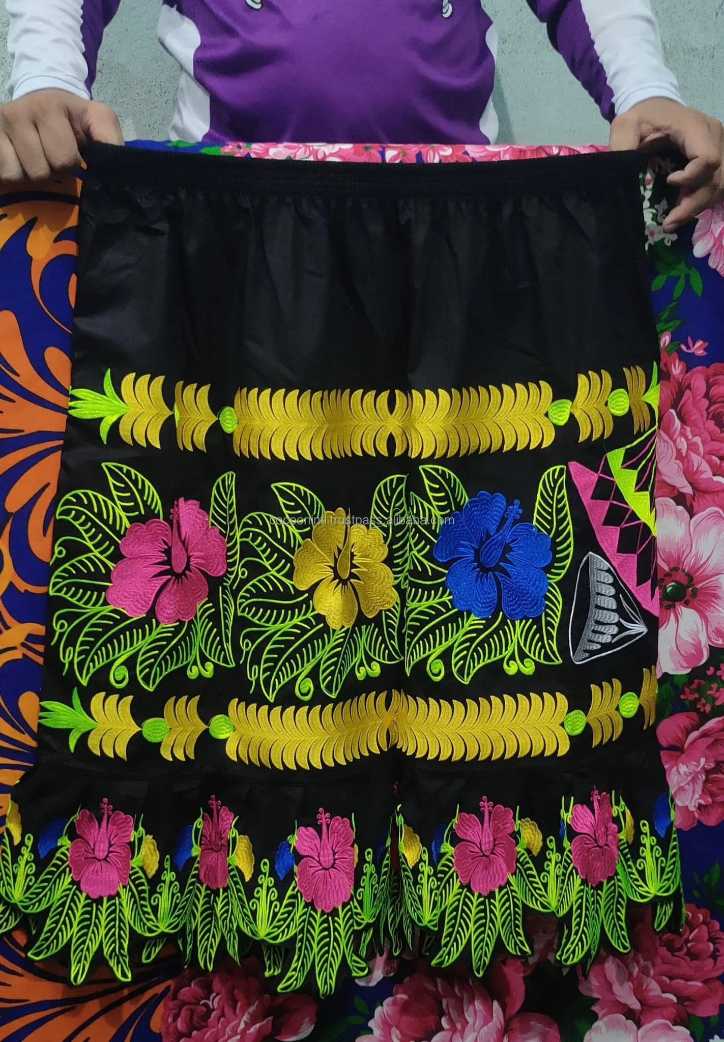 Fabric Pohnpei Micronesia Skirt Dress Fabric Custom Pacific Island ...
