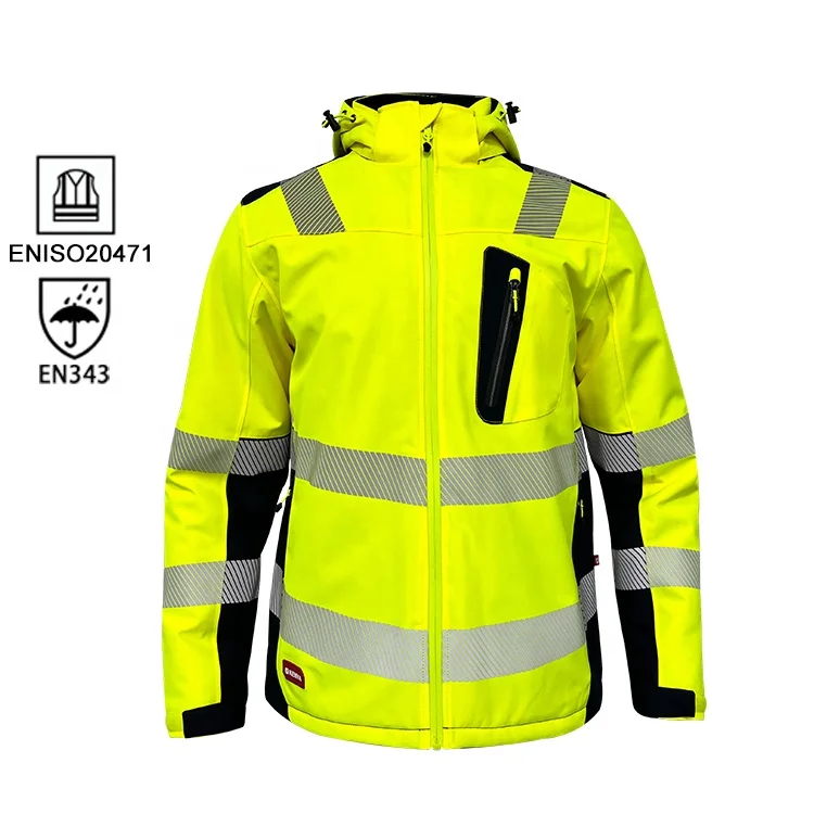 Men's Segmented Heat Reflective Jacket Padding Hivis Jacket Safety ...