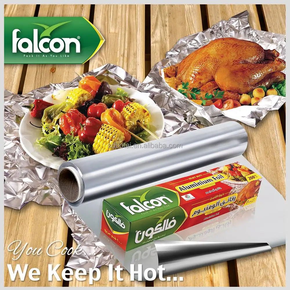 Falcon 15mic Aluminium Foil Roll 300mm Width 120m Length For Metal Foil ...