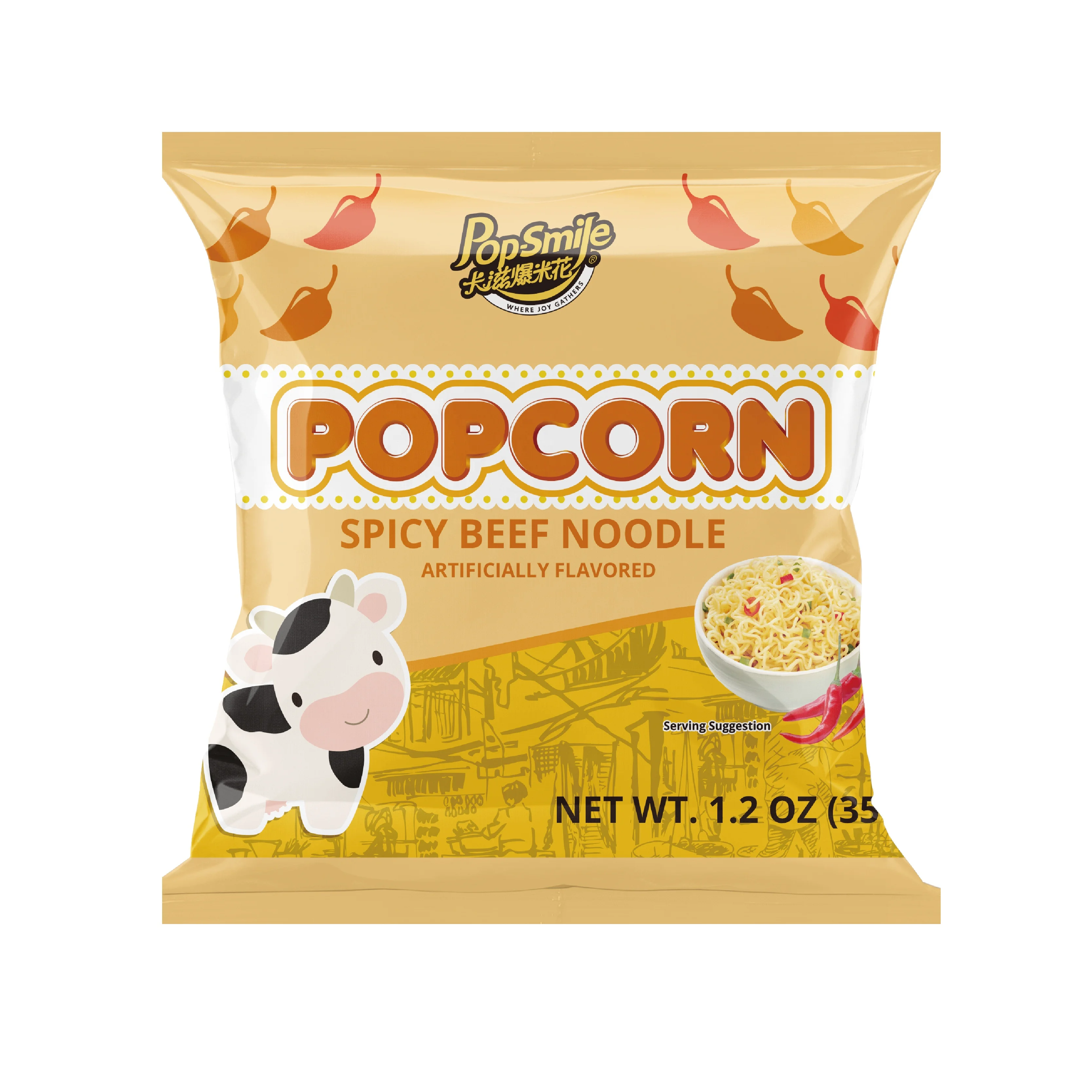 Free Sample Available Snack Spicy Beef Noodle Popcorn 35g| Alibaba.com