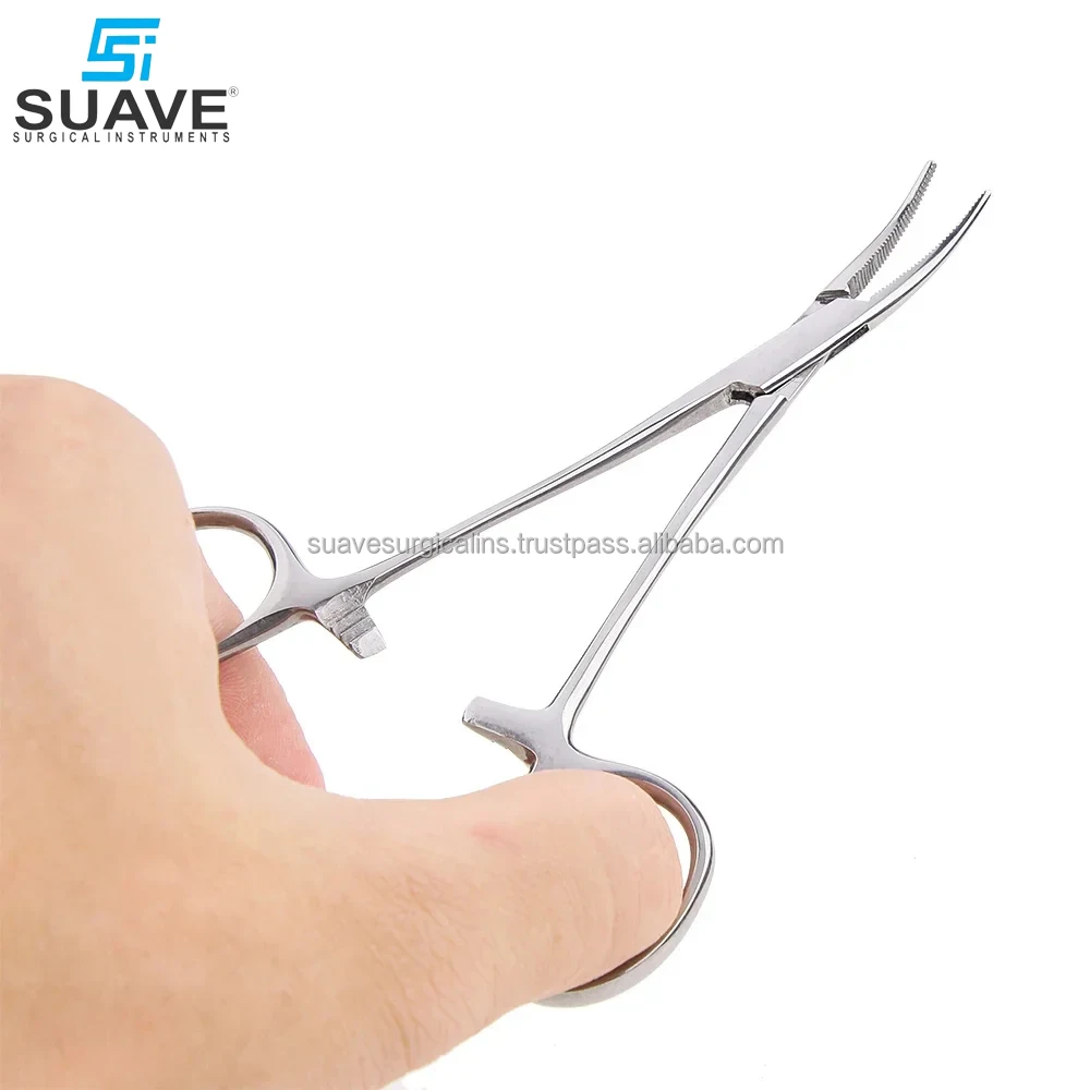 Curved Straight Tip Locking Clamps Forceps Stainless Steel Surgical ...