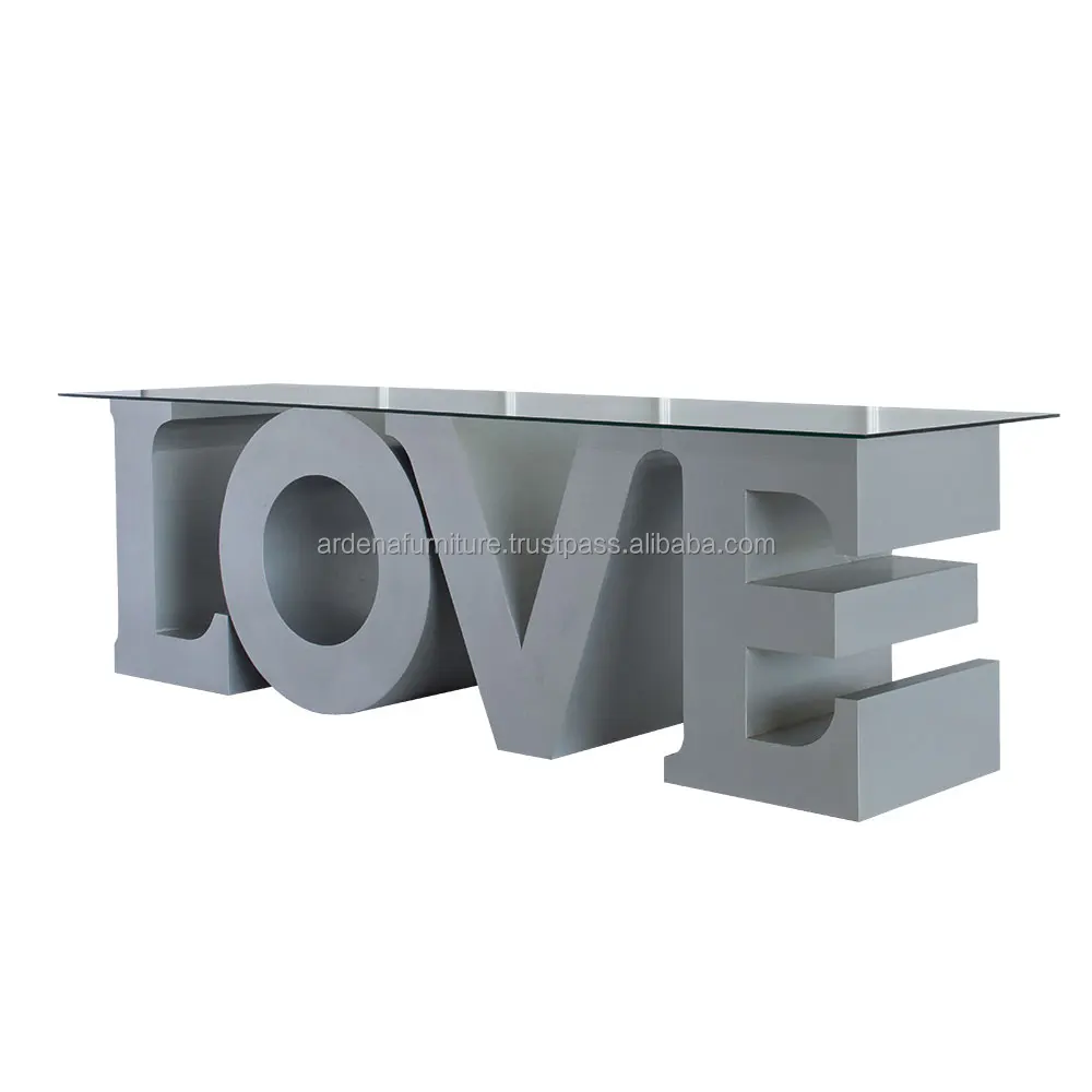 Customized Modern 'A to Z Love Letter Table' Solid Wooden Dining Table ...