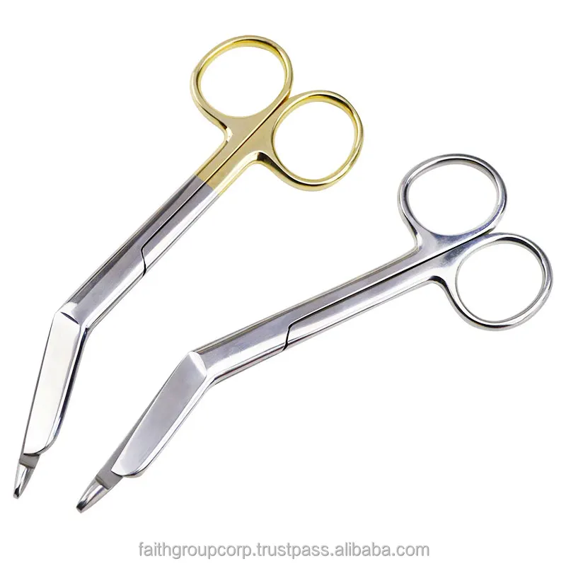 Stainless Steel Gauze Bandage Scissors Gold Handle Dressing Surgical ...