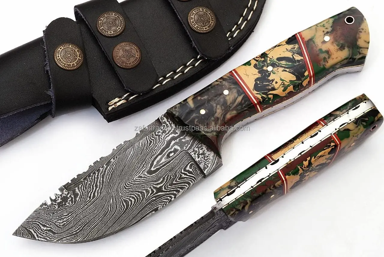 Customized Premium Quality Model S19 Damascus Steel Hunting Skinner ...