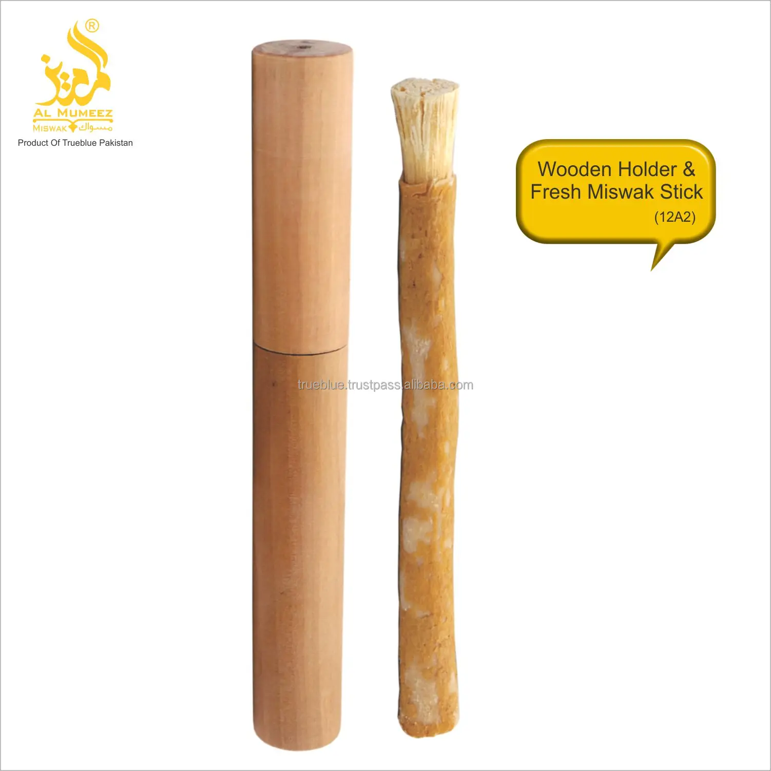 Natural Wood Holder Case For Miswak Sewak Siwak Stick Tooth Brush With ...