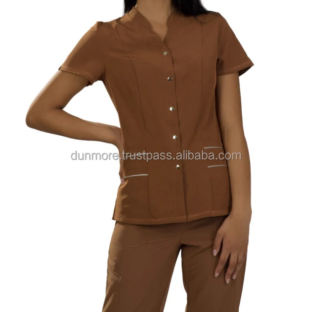 Custom Logo Beautician Work Wear Uniform Thai Massage Women Tunic Spa ...
