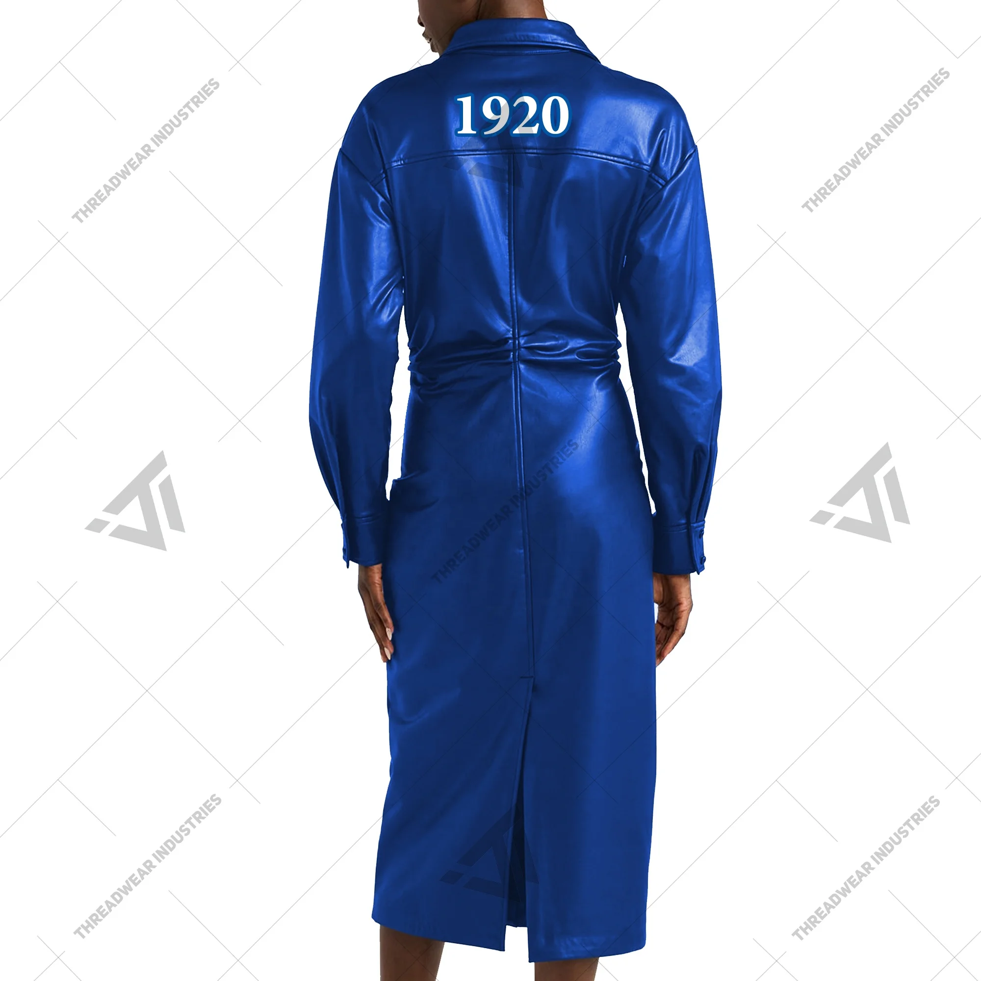 Custom Zeta Phi Beta Sorority Clothing Embroidered Faux Leather Long ...