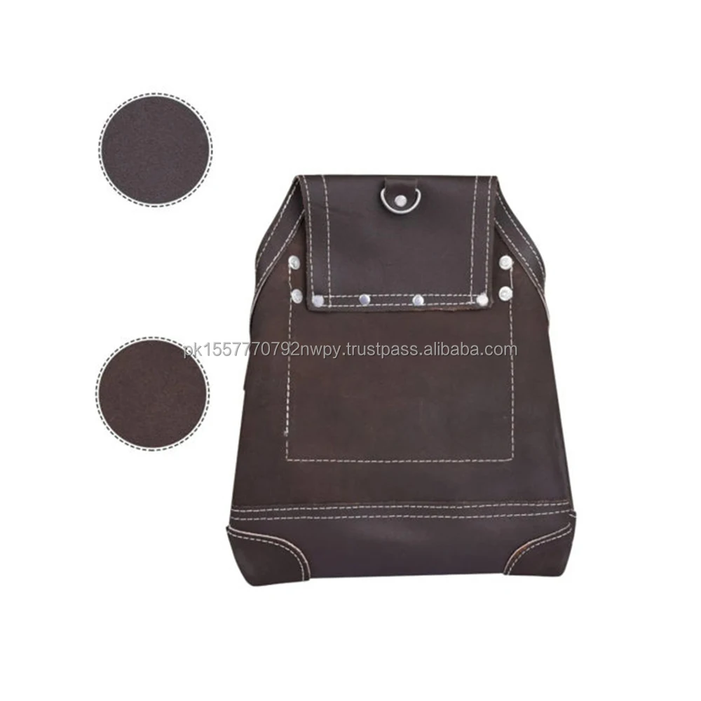 Oil Tanned Leather Different Size Multiple Pockets Tool Pouch Men's ...