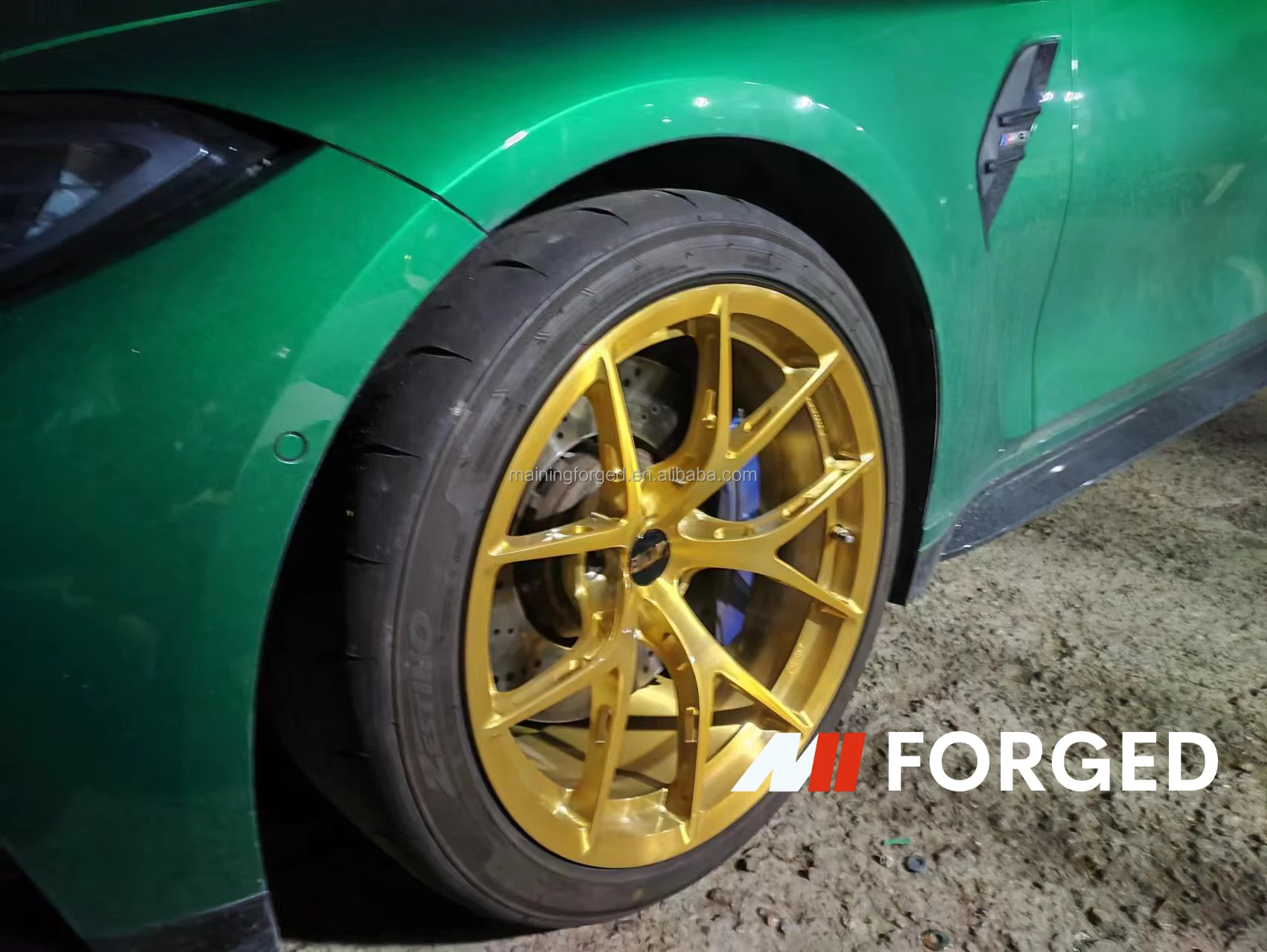 宝马G80 G82 F80 F82 F82 F87 E90 E92 M3 M4 Porshe 911 GT3锻造轮辋拉丝香槟金Fi R F1R ...
