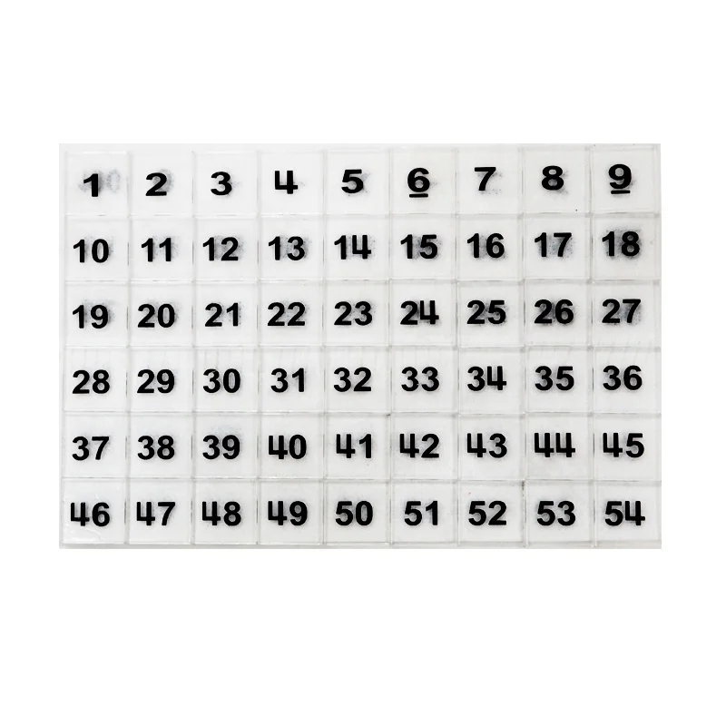 Plastic 0-100 Numbers and Mathematical Symbols Tile, Transparent Math ...