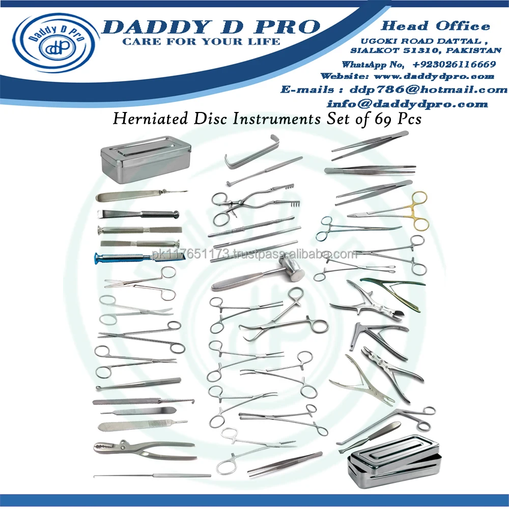 Herniated Disc Surgery Instruments Set Of 69 Pcs Stainless Steel ...