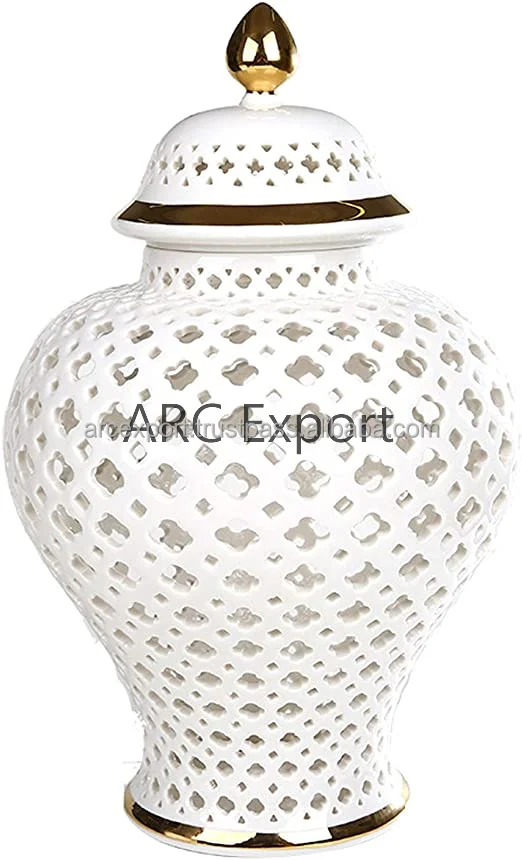 Handmade Designer Metal Ginger Jar - Perfect for Storage