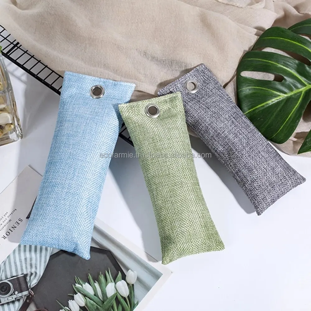 Air Purifying Sachets Bamboo Coconut Activated Charcoal Odor Absorbing ...