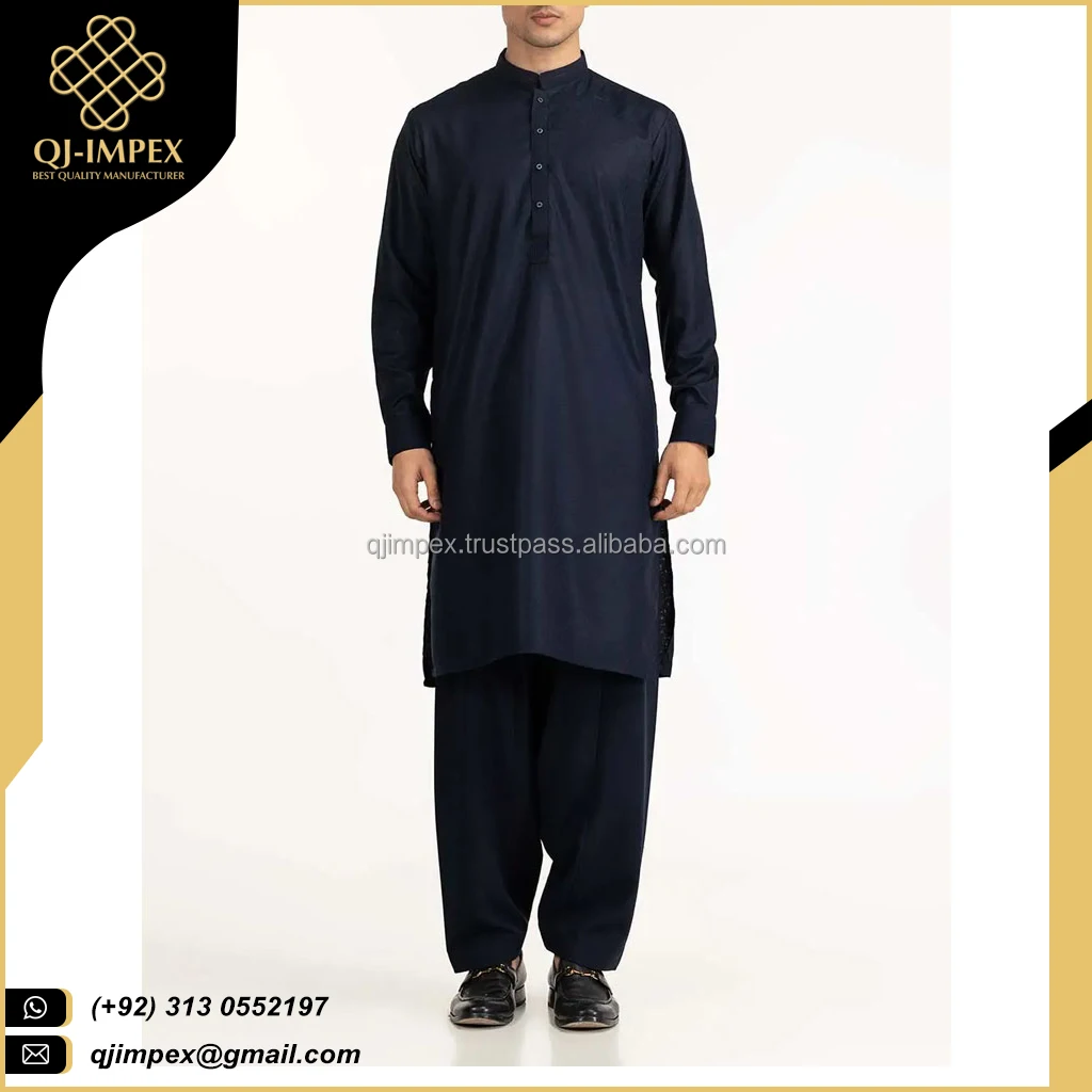 Cotton Kurta Shalwar Kameez Sets Summer Winter Muslim Clothing Men ...