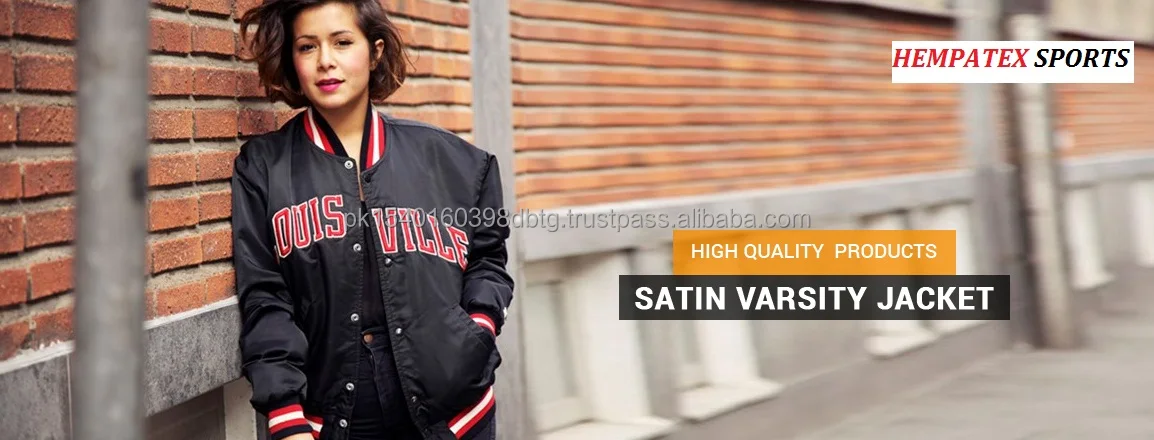 2024 Oem Men's Satin Jacket Varsity Polyester Bomber Biker Raglan ...