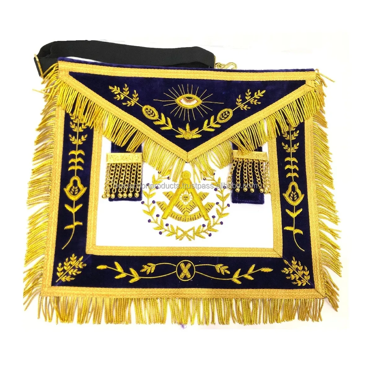 Masonic Regalia Grand Lodge Past Master Machine Embroidered Apron ...