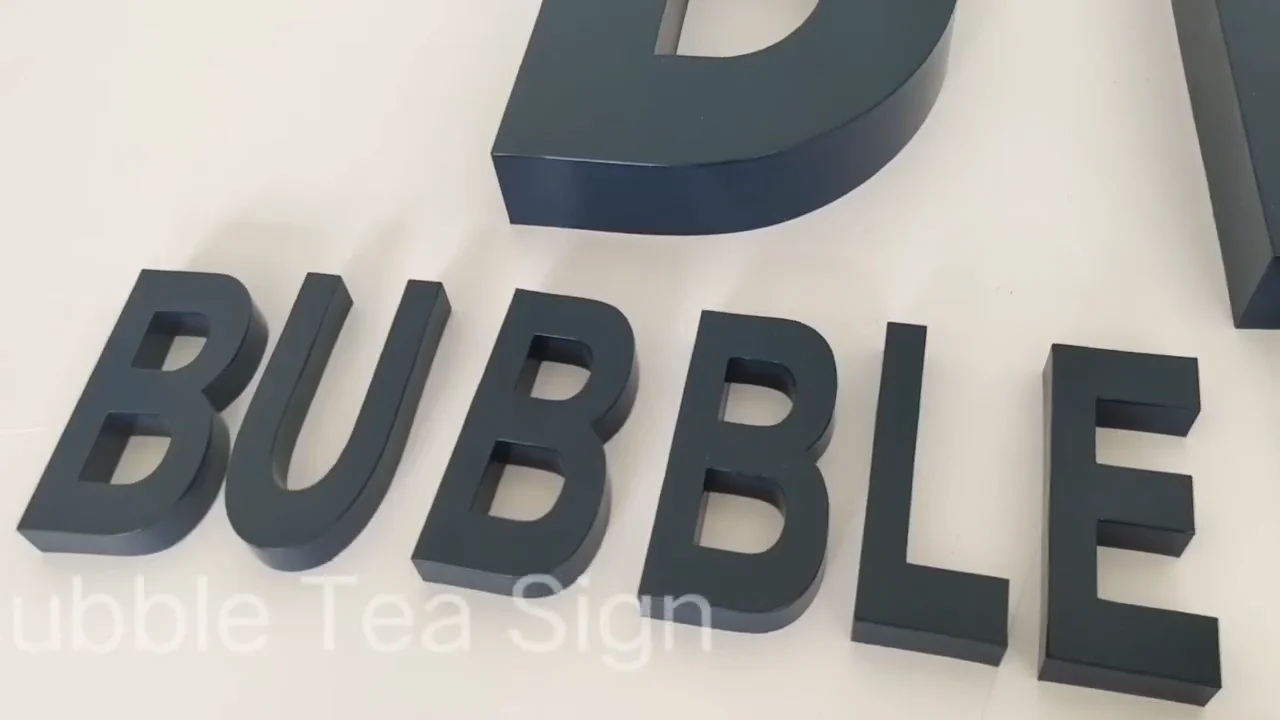 Custom Outdoor Indoor Storefront Reception 3d Black Acrylic Letters ...