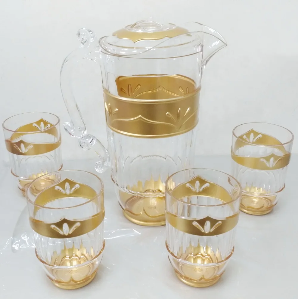 Acrylic Drinking Set Beverage Pitcher And Tumblers - Buy Beverage ...