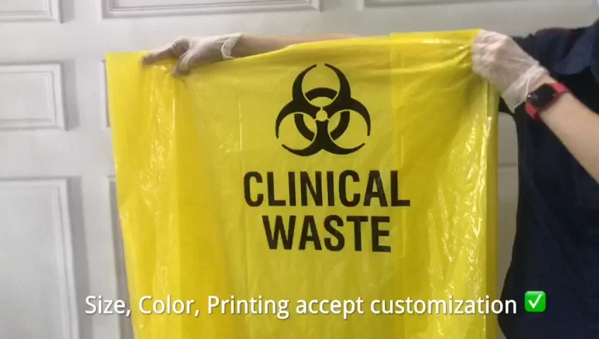 Hot Sale Biohazard Clinical Waste Bags Medical Plastic Garbage Bag With ...