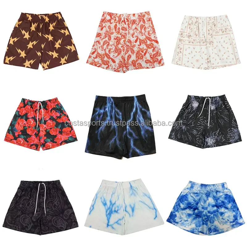 Men's Mesh Shorts Summer Custom Logo Yoga Sublimation Printing Men's ...