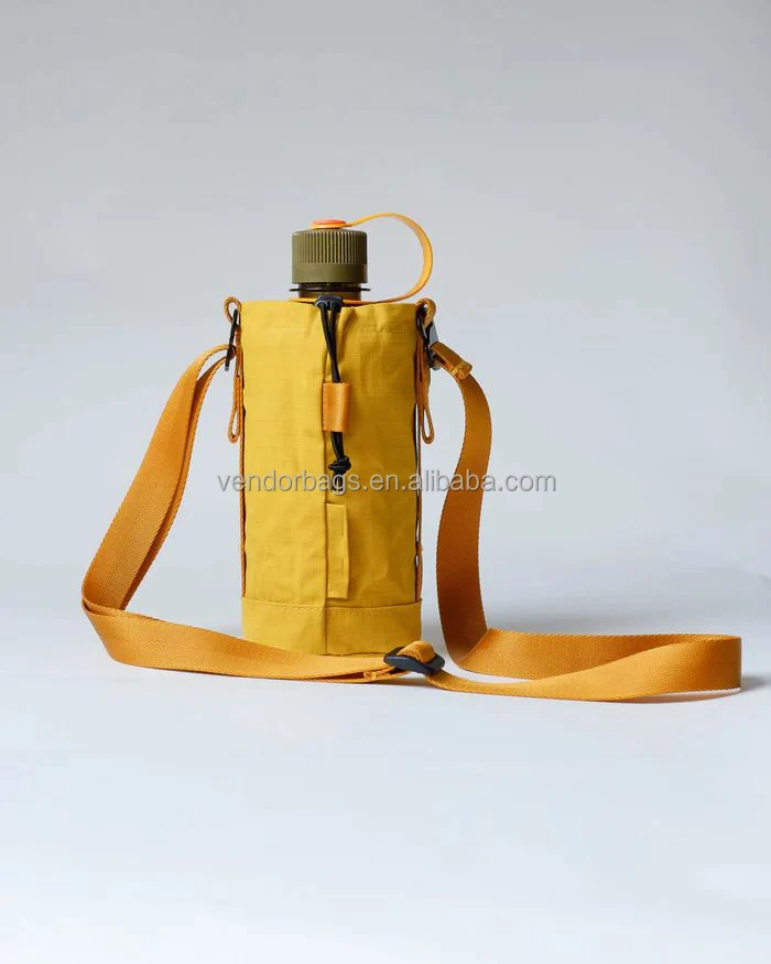 New Custom Nylon Crossbody Hydro Water Bottle Pouch Bag Zipper Tumbler ...