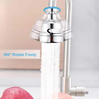 360 Degree Kitchen Faucet Nozzle Aerator Adjustable Three Mode Sprayer ...
